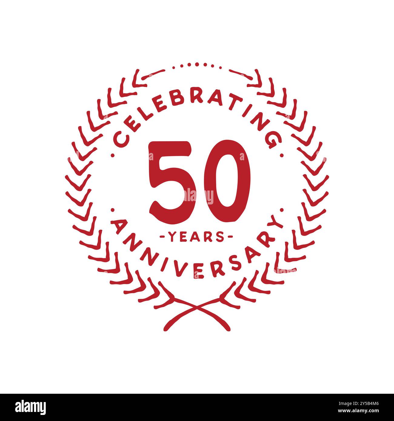 50 years design template. 50th vector and illustration Stock Vector ...