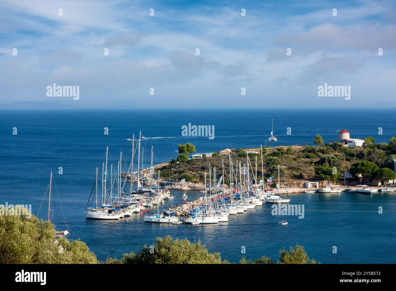 August 17th 2023 - Kastos island, Greece - The harbor of Kastos island ...