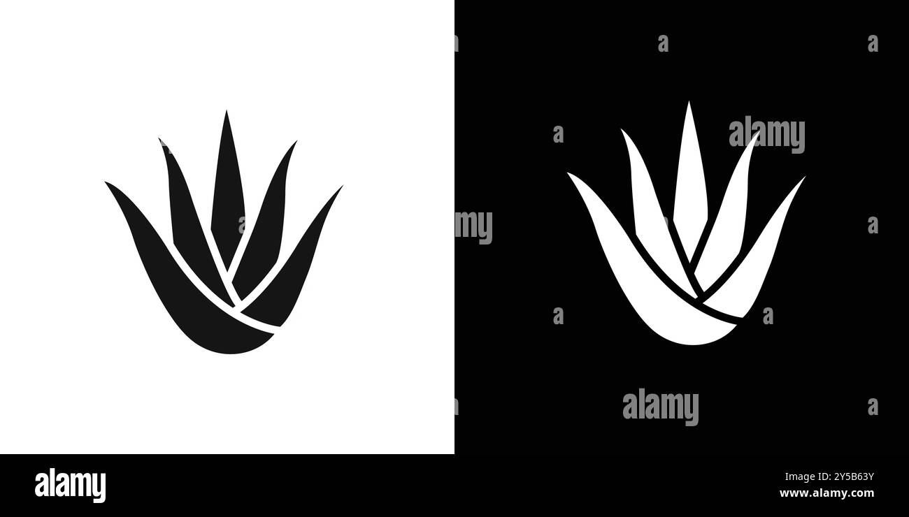 aloe vera icon vector logo set collection or bundle pack group Stock ...