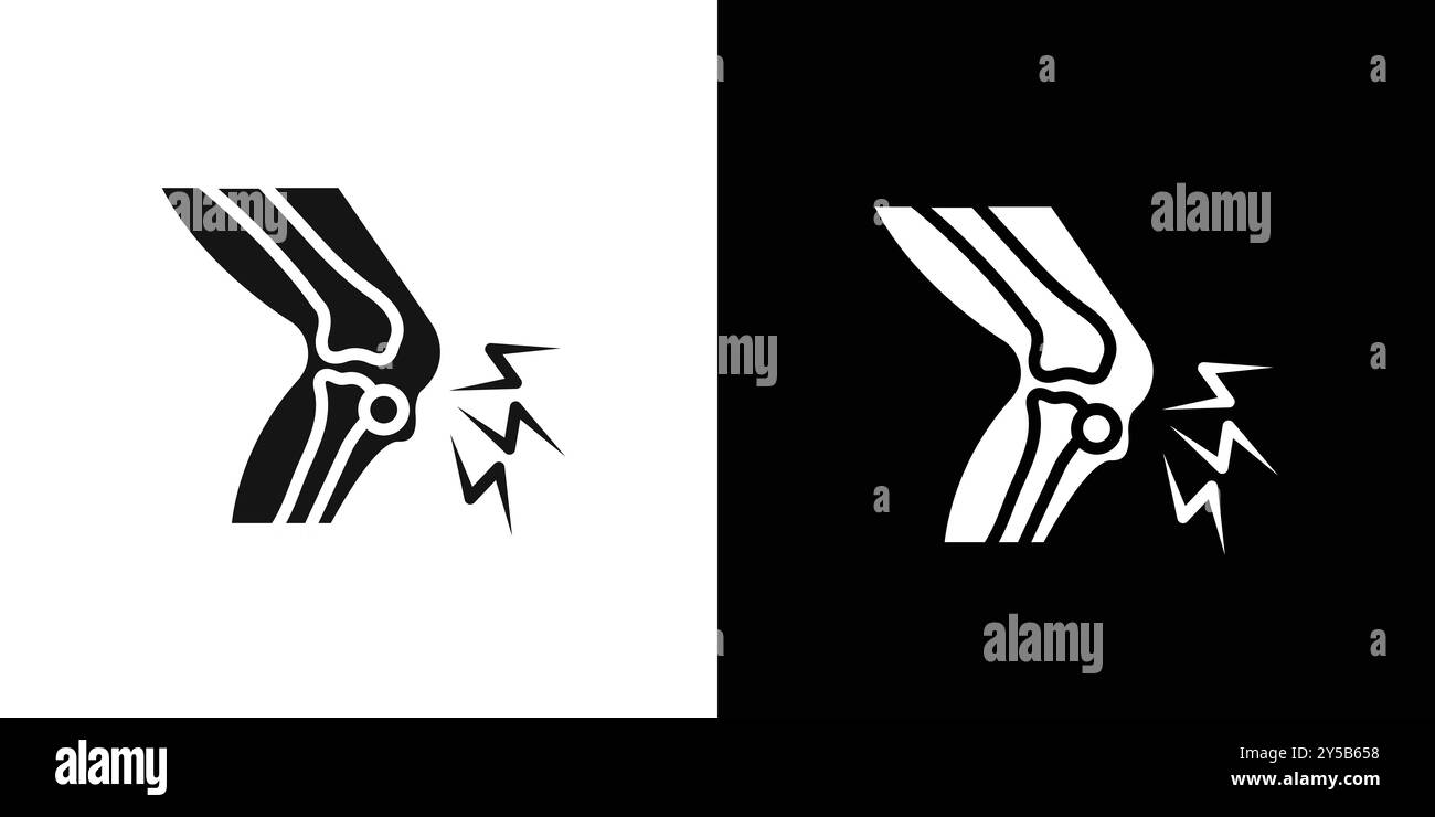 Arthritis knee joint pain icon vector logo set collection or bundle pack group Stock Vector ...