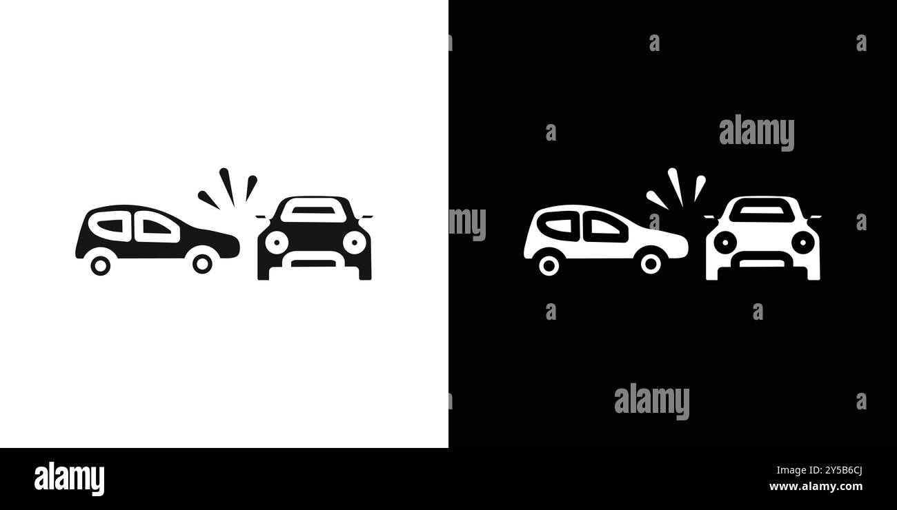 Car Side Crash Icon Vector Logo Set Collection Or Bundle Pack Group