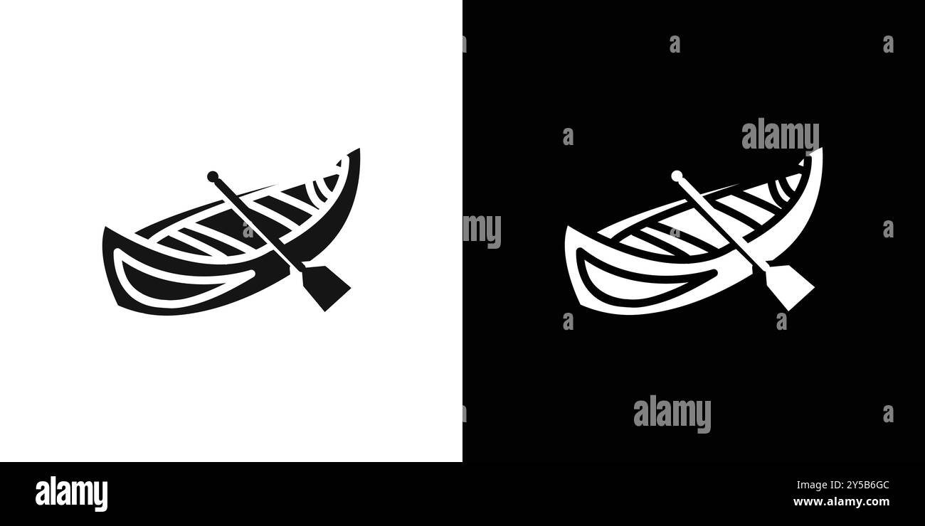 canoe icon vector logo set collection or bundle pack group Stock Vector ...
