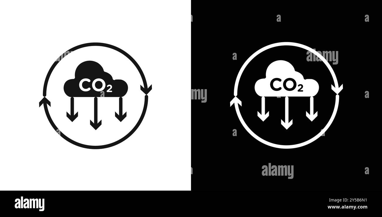 co2 gas carbon dioxide icon vector logo set collection or bundle pack ...