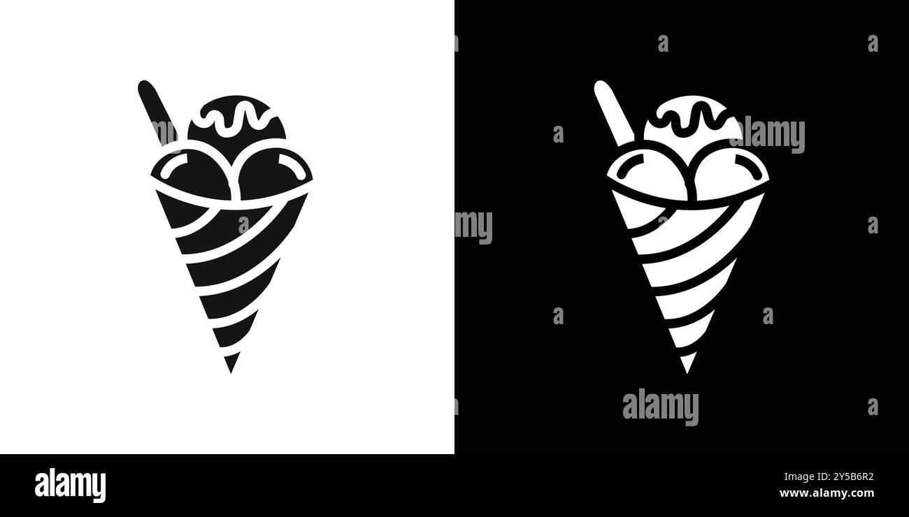 Gelato ice cream icon vector logo set collection or bundle pack group ...