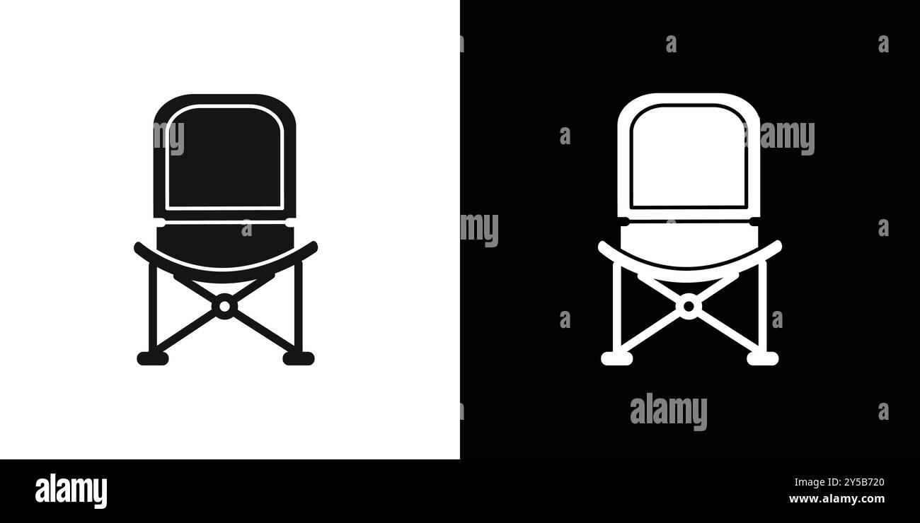 folding chair icon vector logo set collection or bundle pack group ...