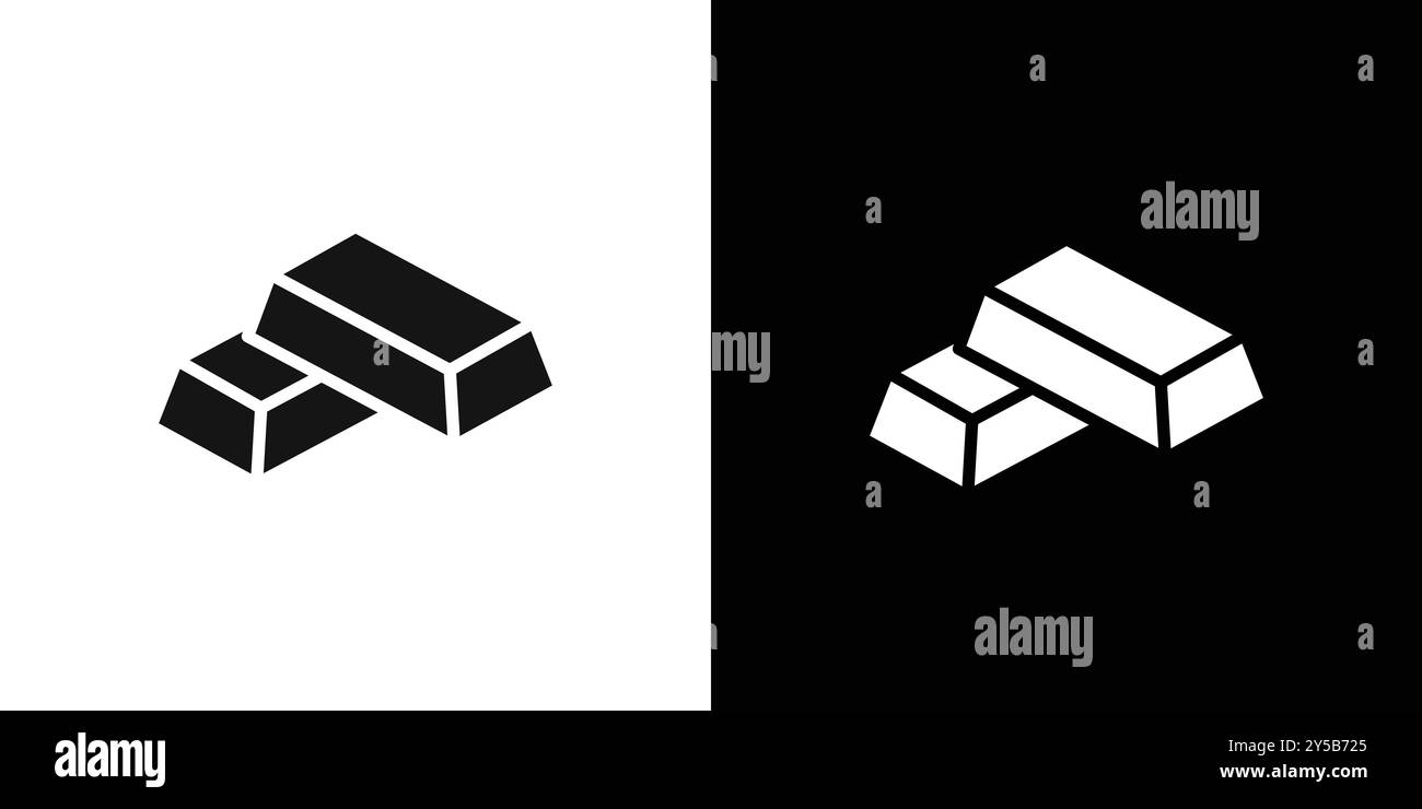 gold bars icon vector logo set collection or bundle pack group Stock ...