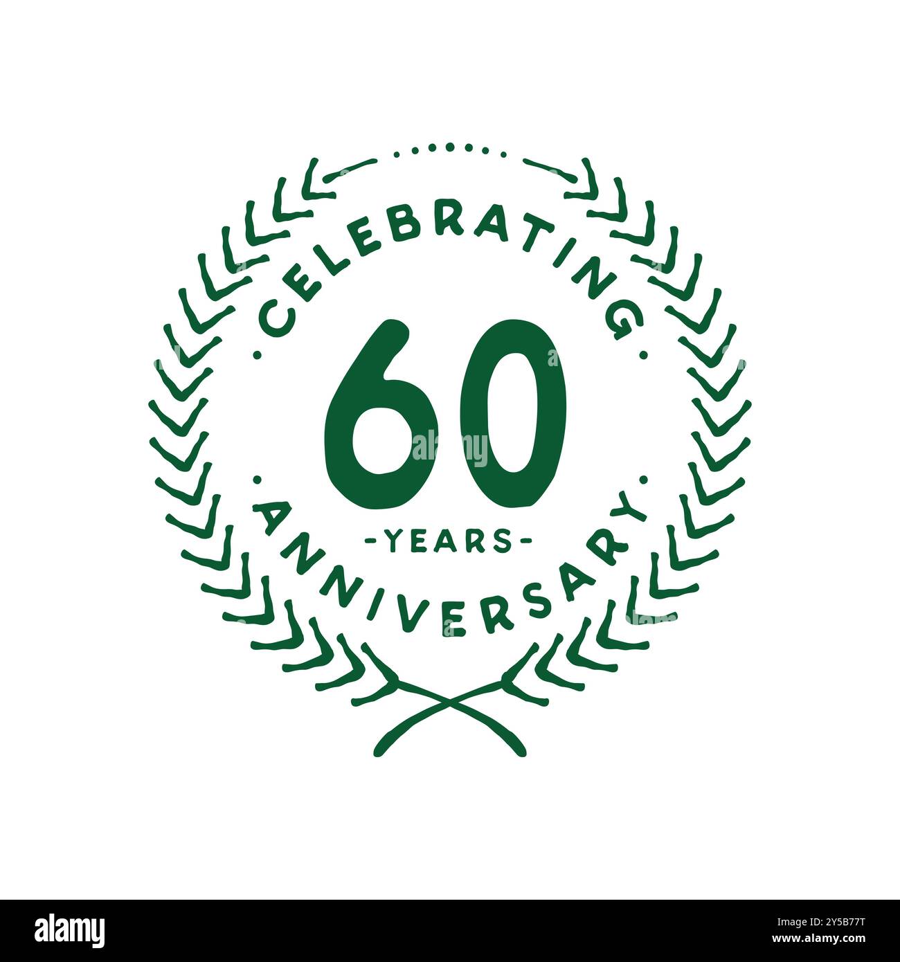 60 years design template. 60th vector and illustration Stock Vector ...