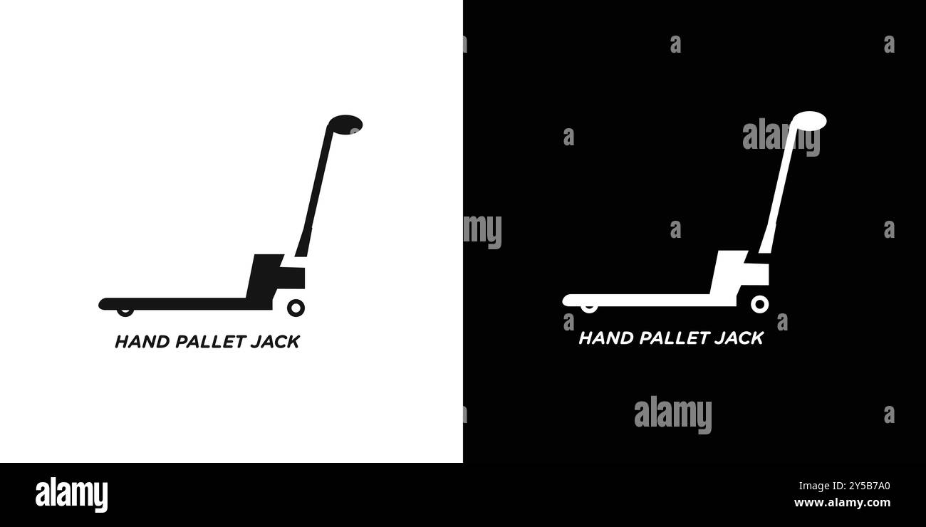 Hand pallet jack icon vector logo set collection or bundle pack group ...