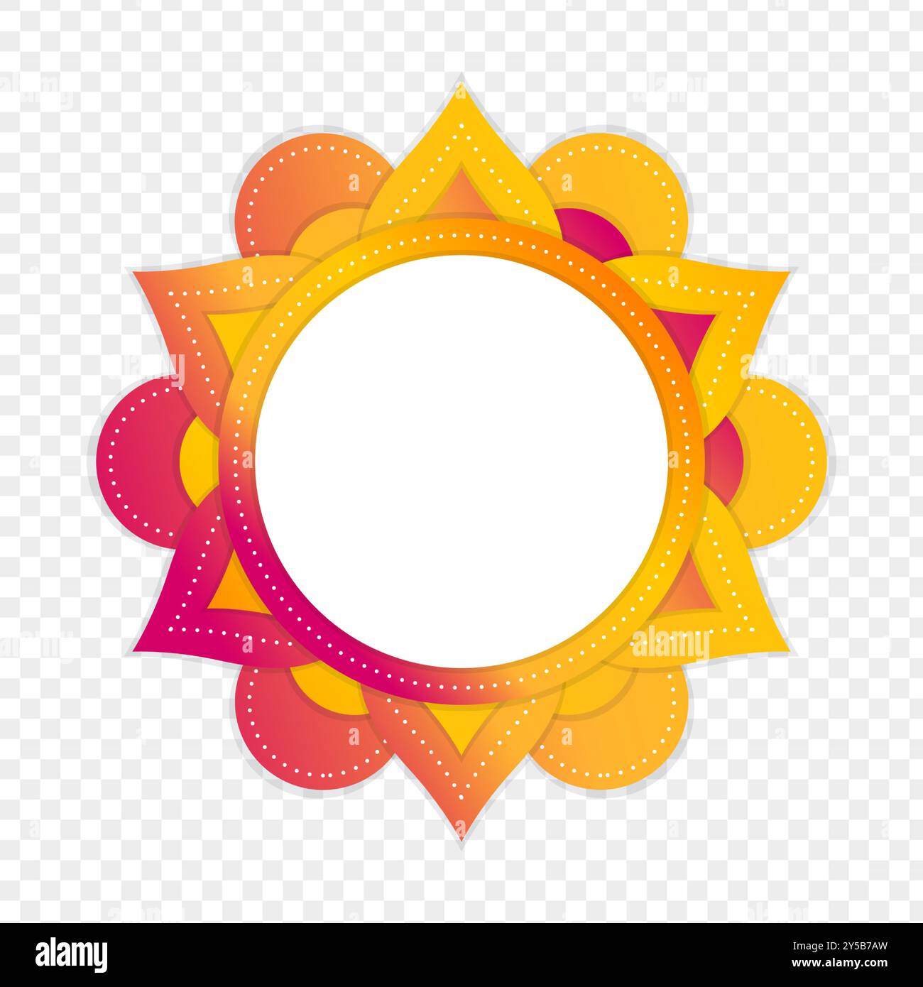 Vector illustration of beautiful mandala pattern on transparent ...