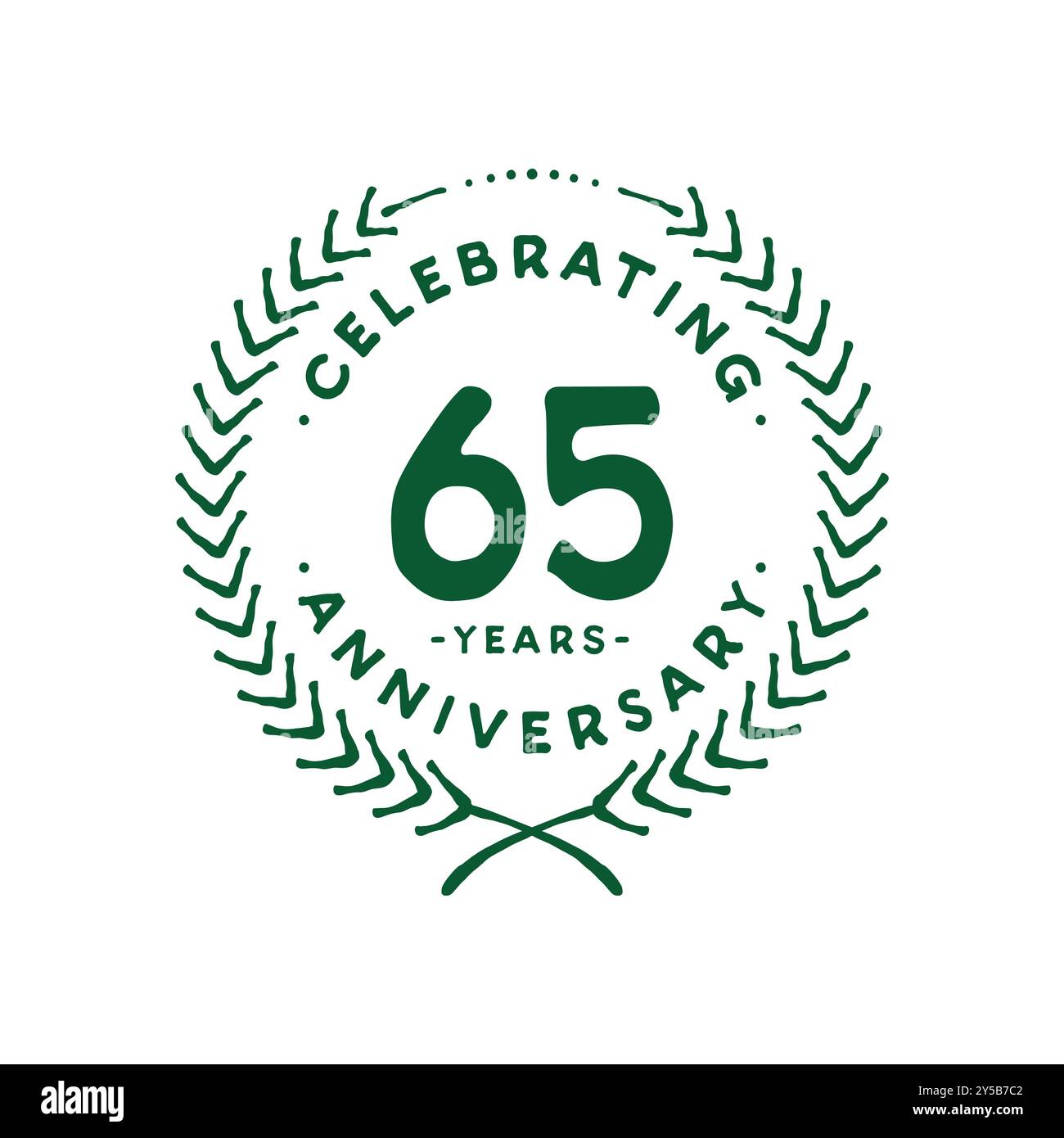 65 years design template. 65th vector and illustration Stock Vector ...