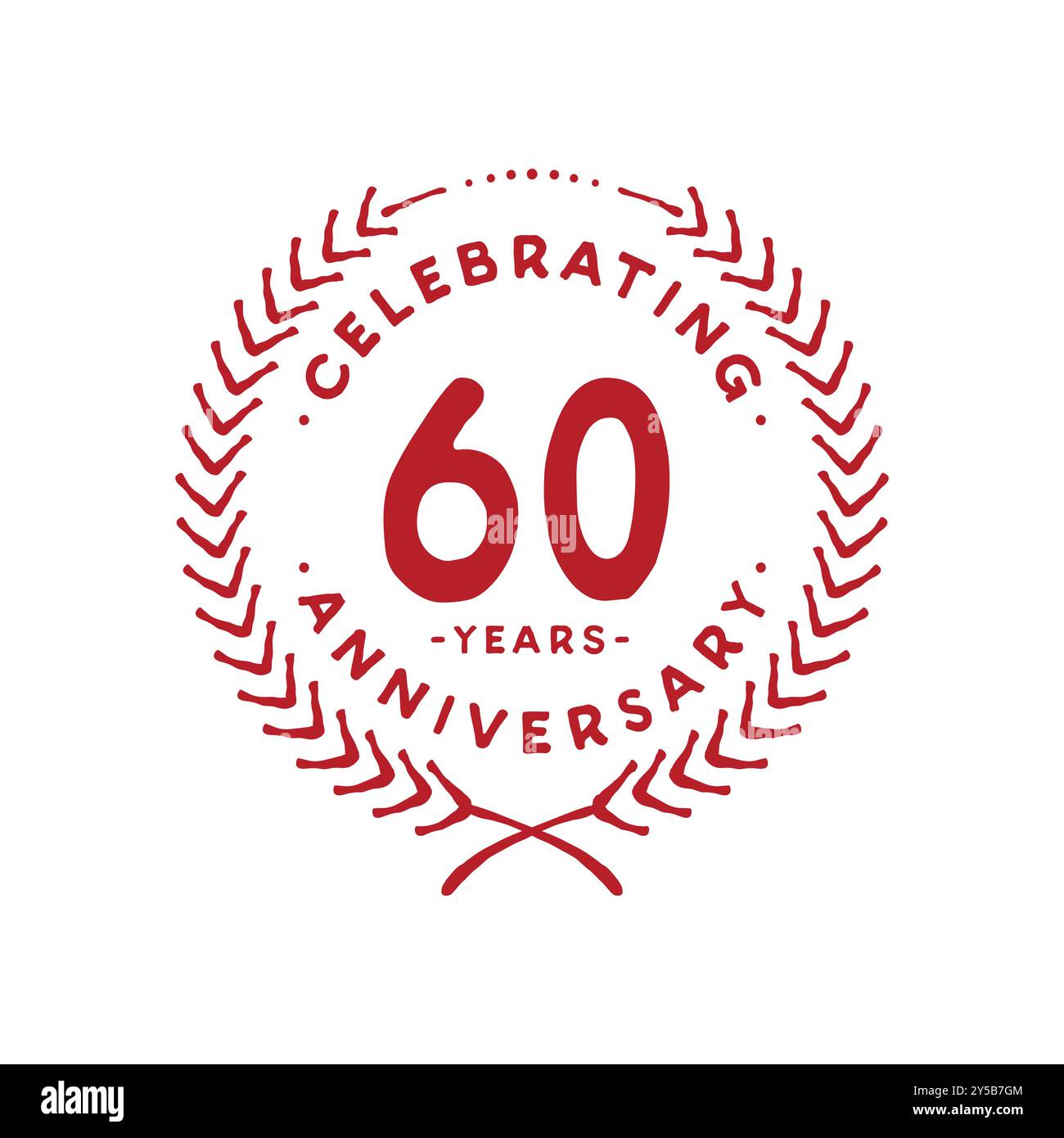 60 years design template. 60th vector and illustration Stock Vector ...