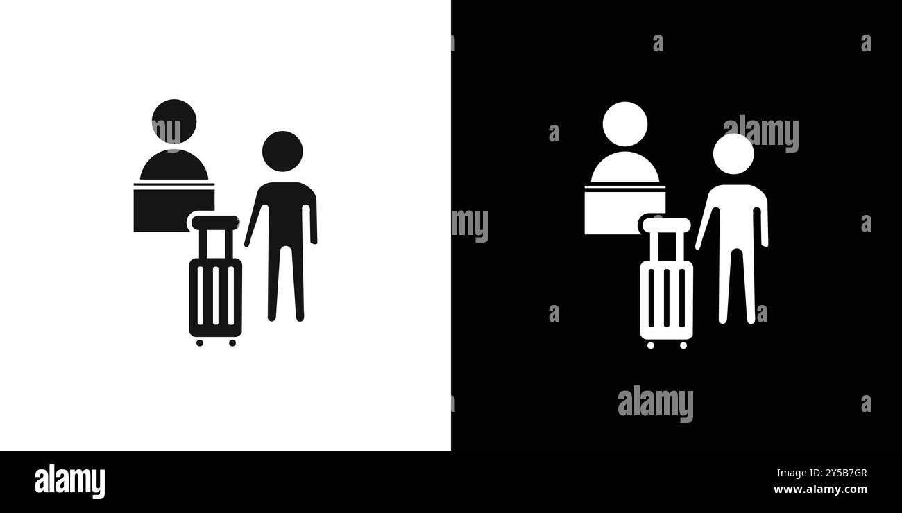 Hospitality industry icon vector logo set collection or bundle pack ...
