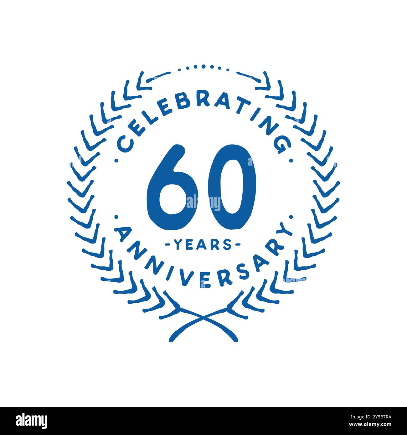 60 years design template. 60th vector and illustration Stock Vector ...