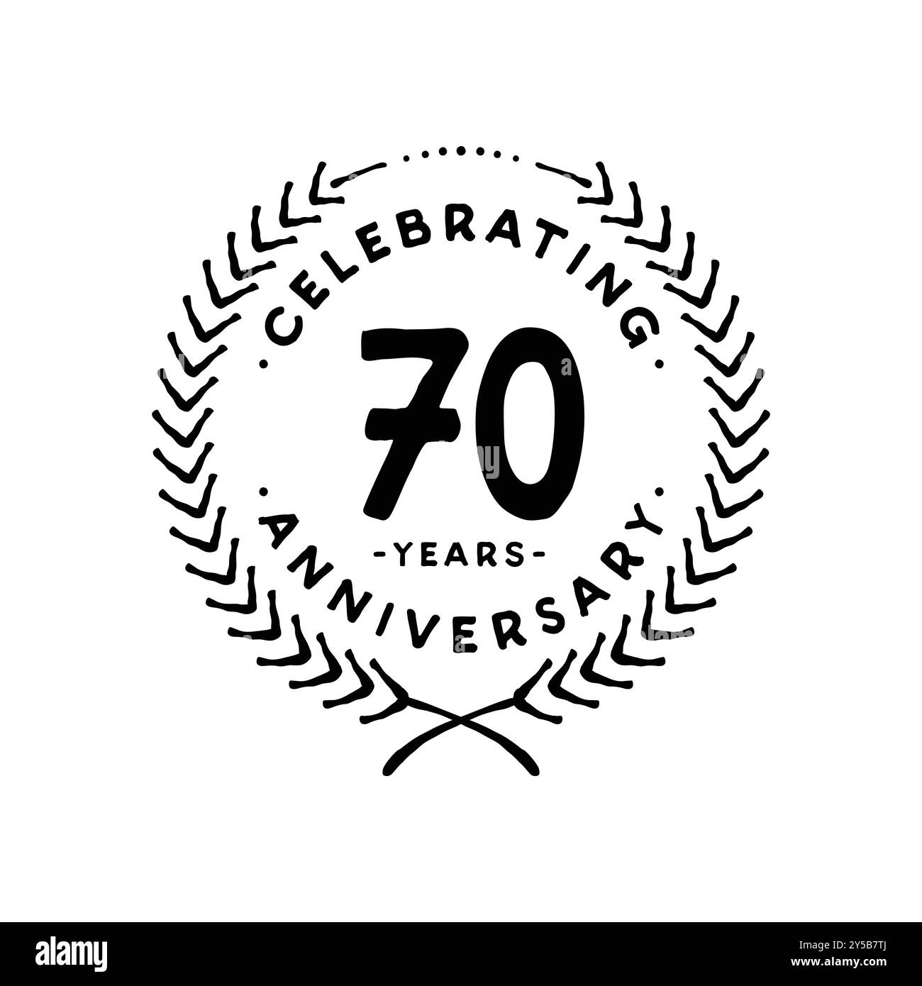 70 years design template. 70th vector and illustration Stock Vector ...