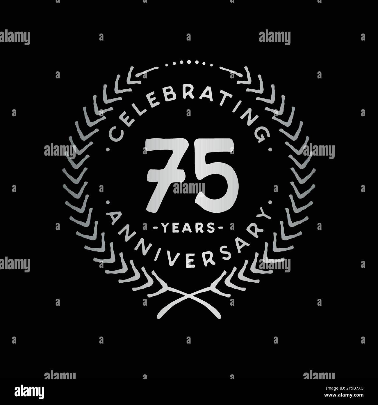 75 years design template. 75th vector and illustration Stock Vector ...