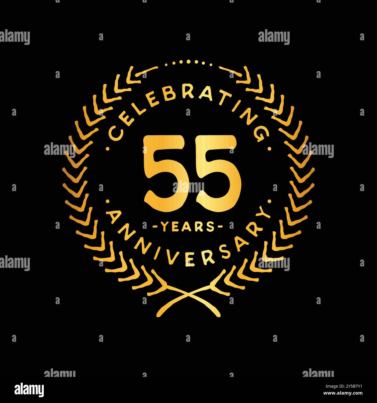 55 years design template. 55th vector and illustration Stock Vector ...