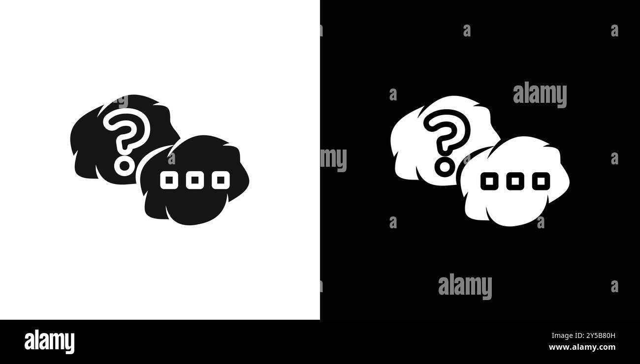 Questions And Answers Icon Vector Logo Set Collection Or Bundle Pack Group Stock Vector Image
