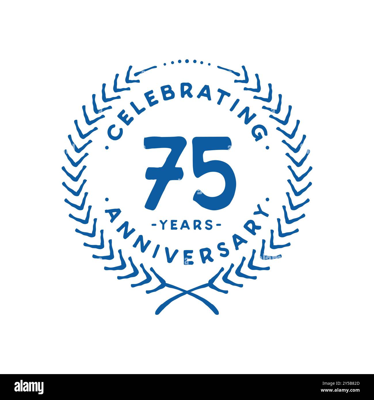 75 years design template. 75th vector and illustration Stock Vector ...