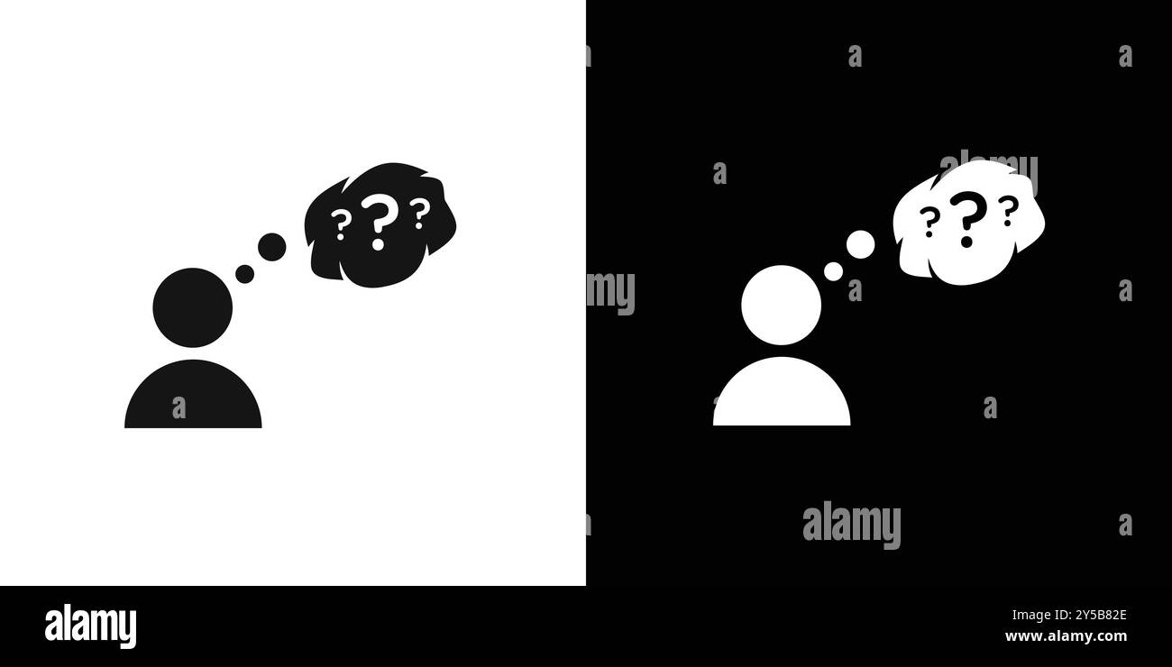 Thinking icon vector logo set collection or bundle pack group Stock ...