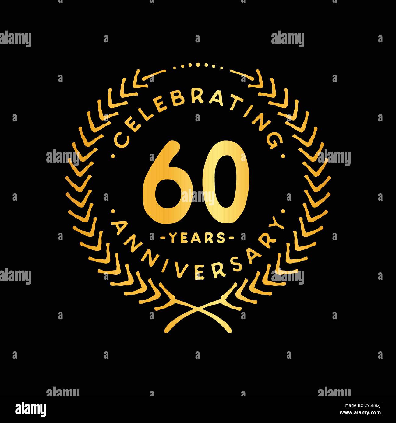 60 years design template. 60th vector and illustration Stock Vector ...