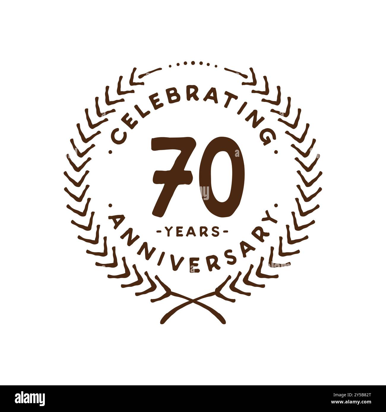 70 years design template. 70th vector and illustration Stock Vector ...