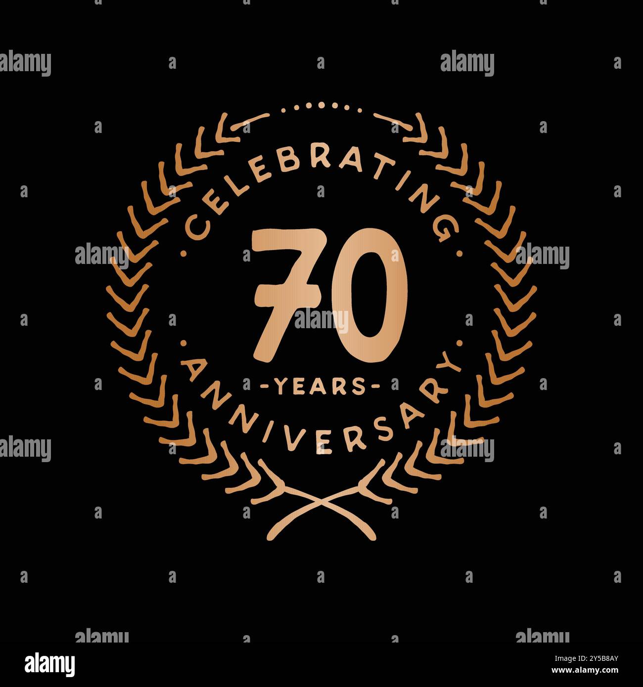 70 years design template. 70th vector and illustration Stock Vector ...