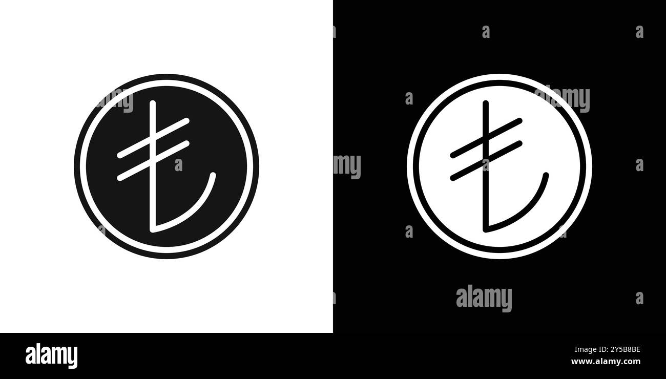 Turkish lira icon vector logo set collection or bundle pack group Stock ...