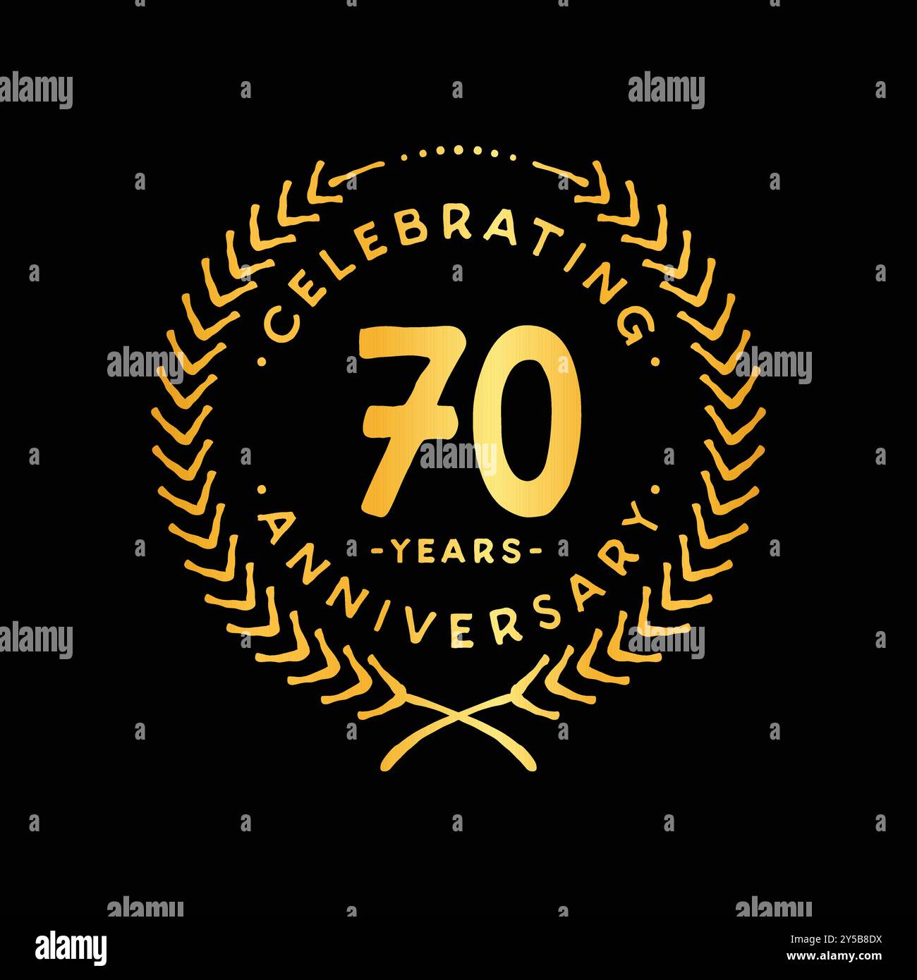 70 years design template. 70th vector and illustration Stock Vector ...