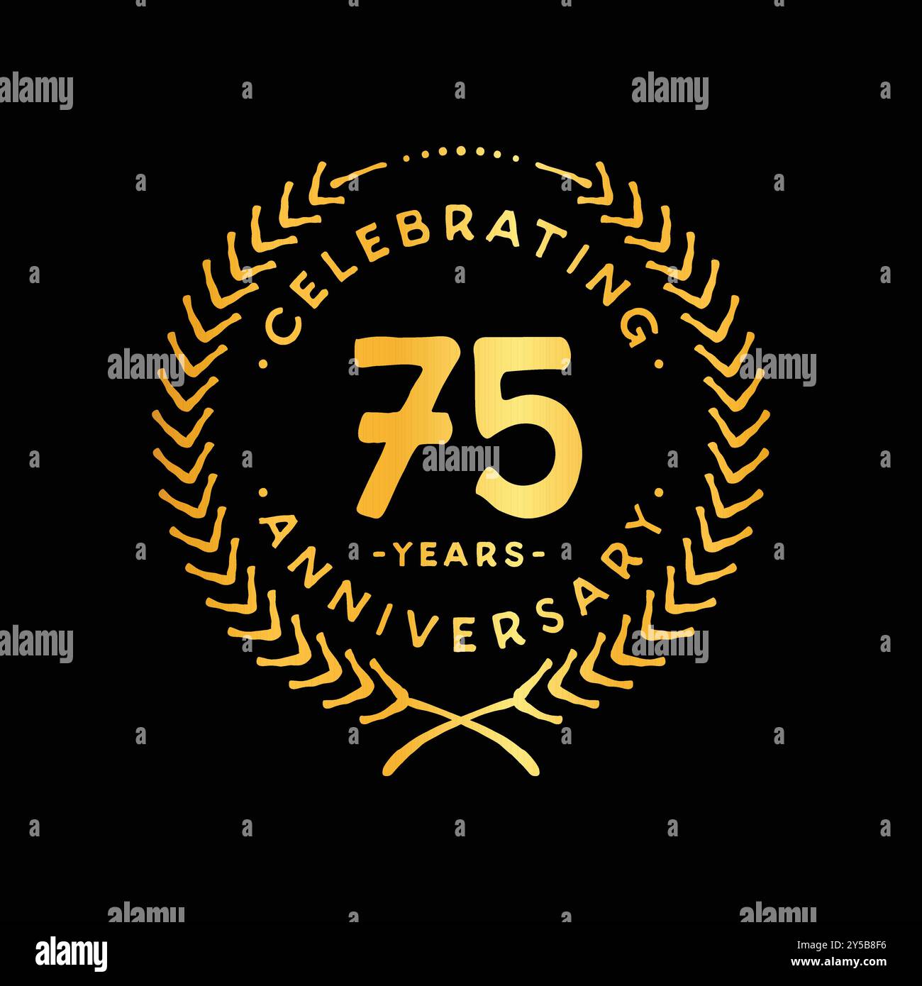 75 years design template. 75th vector and illustration Stock Vector ...