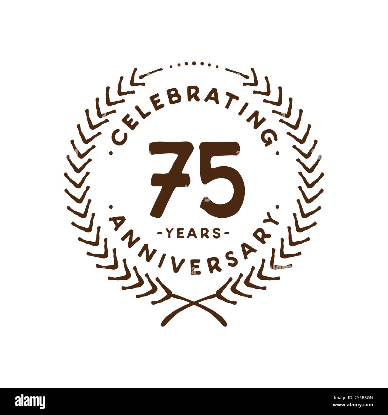 75 years design template. 75th vector and illustration Stock Vector ...