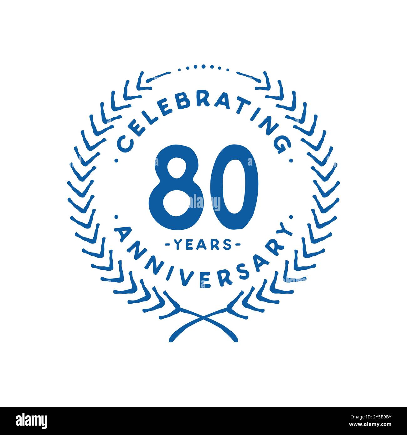 80 years design template. 80th vector and illustration Stock Vector ...