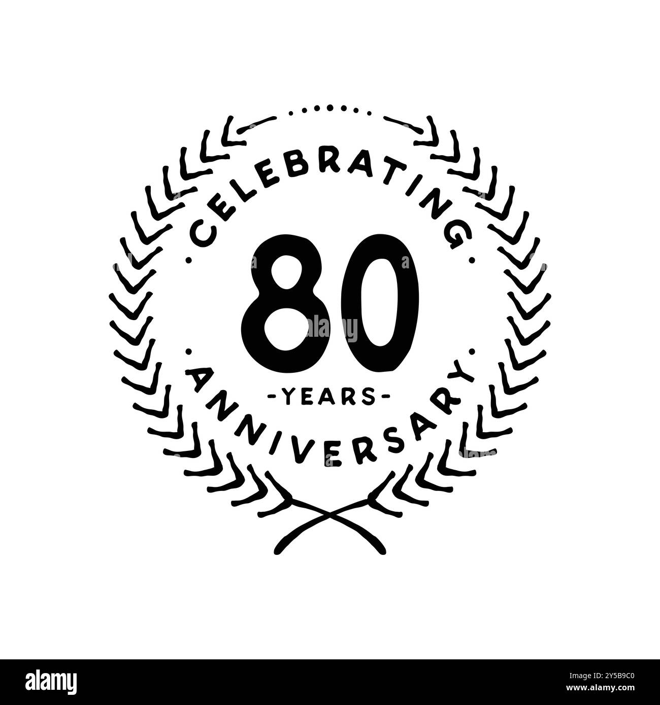 80 years design template. 80th vector and illustration Stock Vector ...