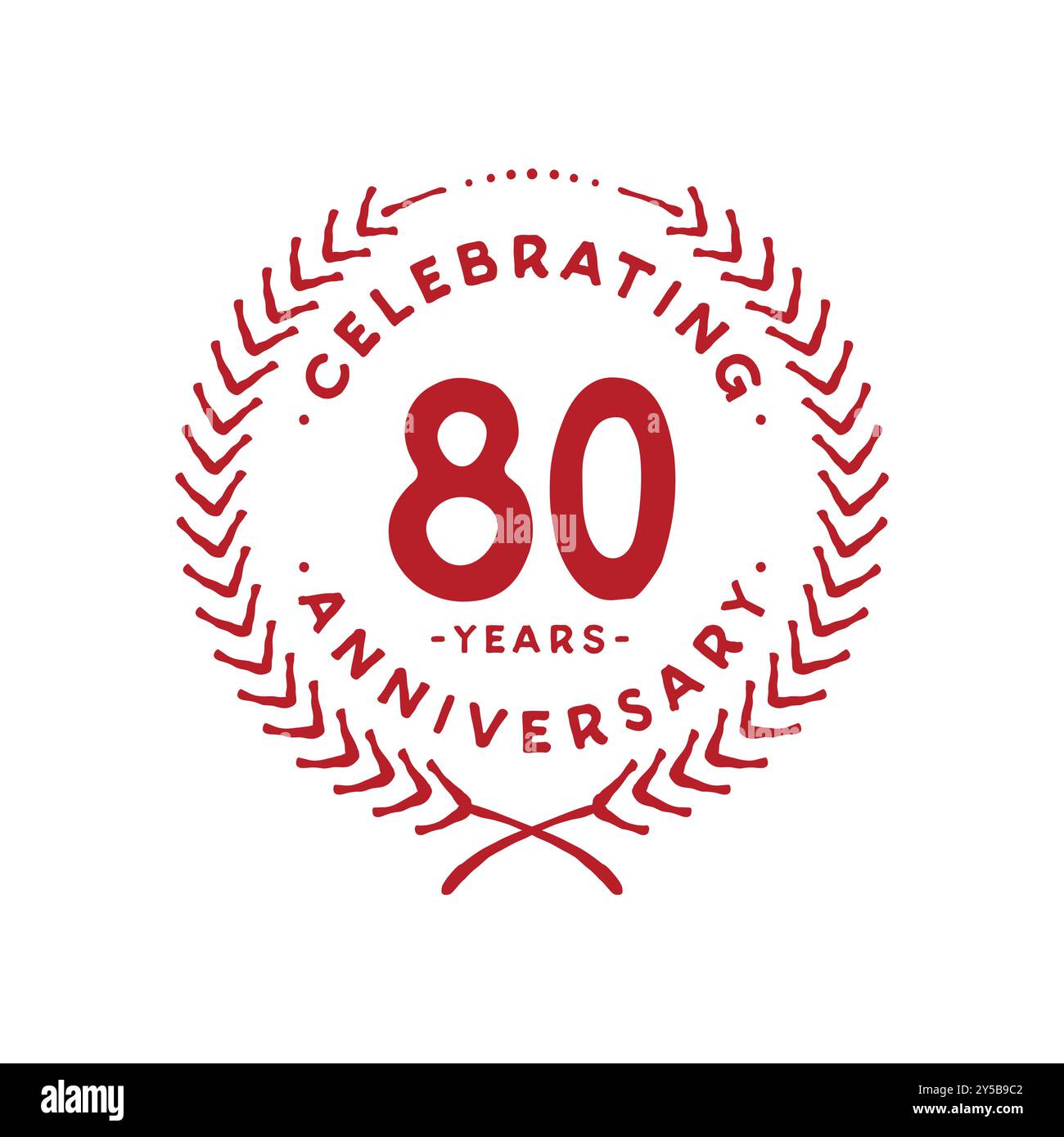 80 years design template. 80th vector and illustration Stock Vector ...