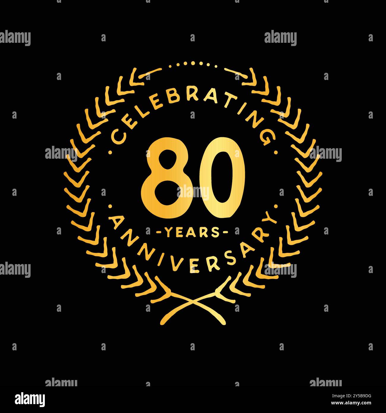 80 years design template. 80th vector and illustration Stock Vector ...