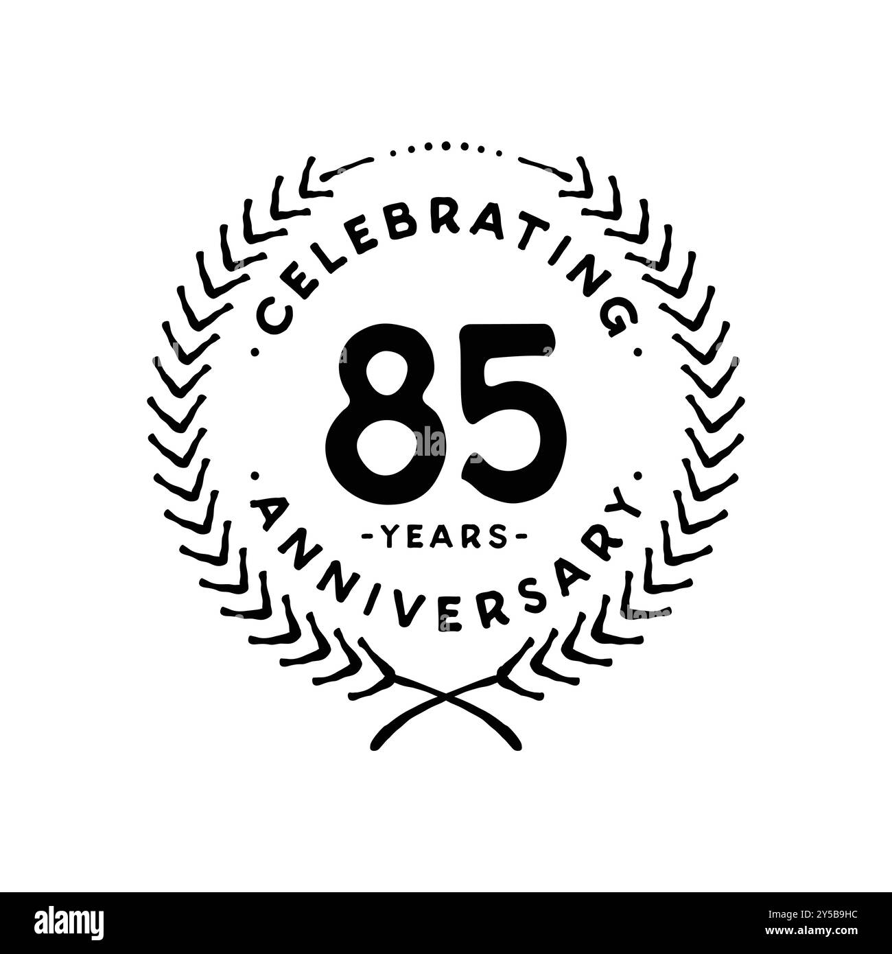 85 years design template. 85th vector and illustration Stock Vector ...