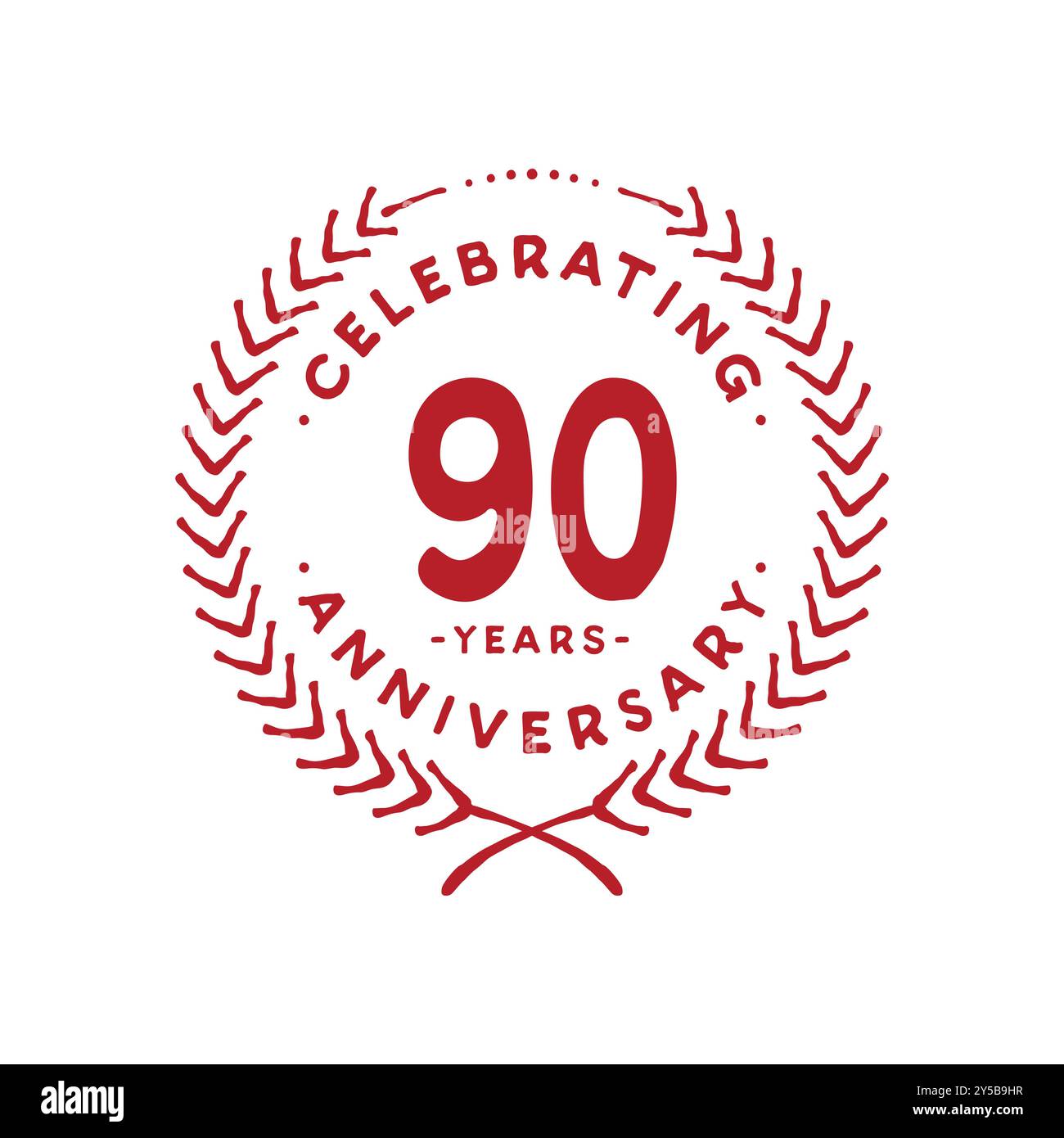 90 years logo design Cut Out Stock Images & Pictures - Alamy