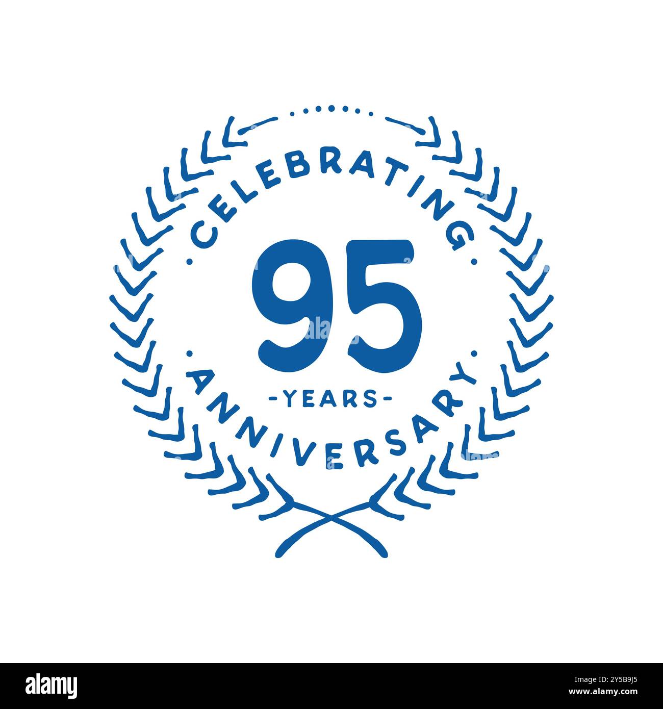 95 years design template. 95th vector and illustration Stock Vector ...