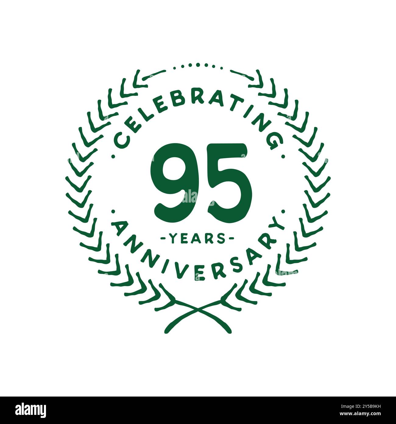 95 years design template. 95th vector and illustration Stock Vector ...