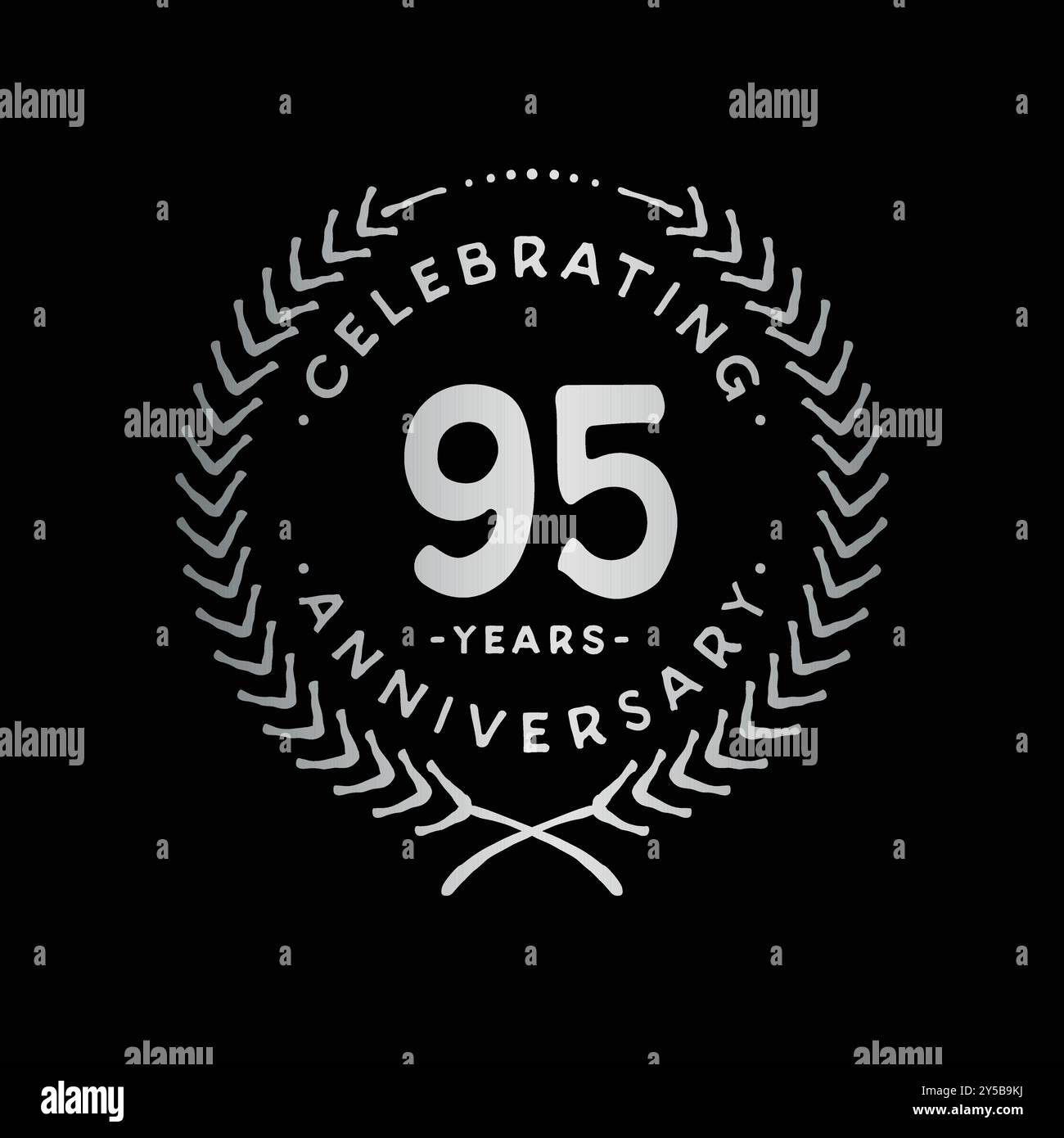 95 years design template. 95th vector and illustration Stock Vector ...
