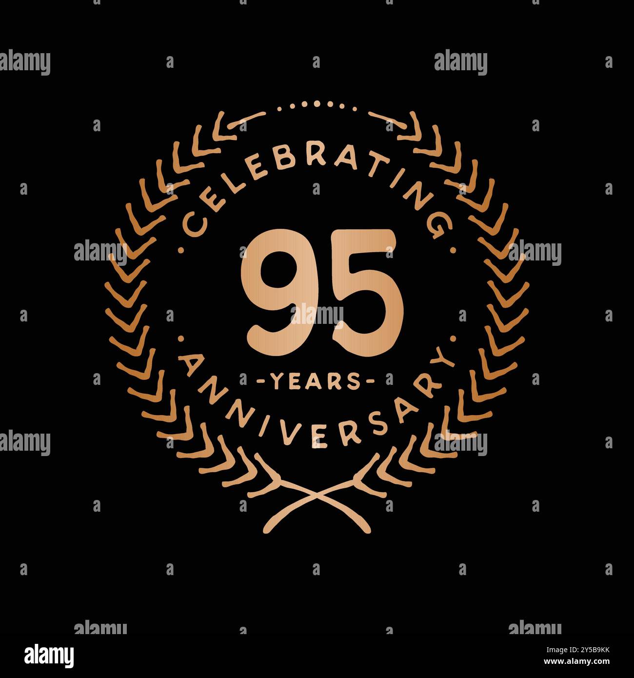 95 years design template. 95th vector and illustration Stock Vector ...