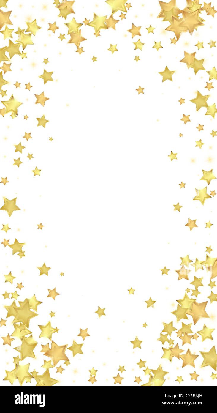Magic stars vector overlay. Gold stars scattered around randomly ...