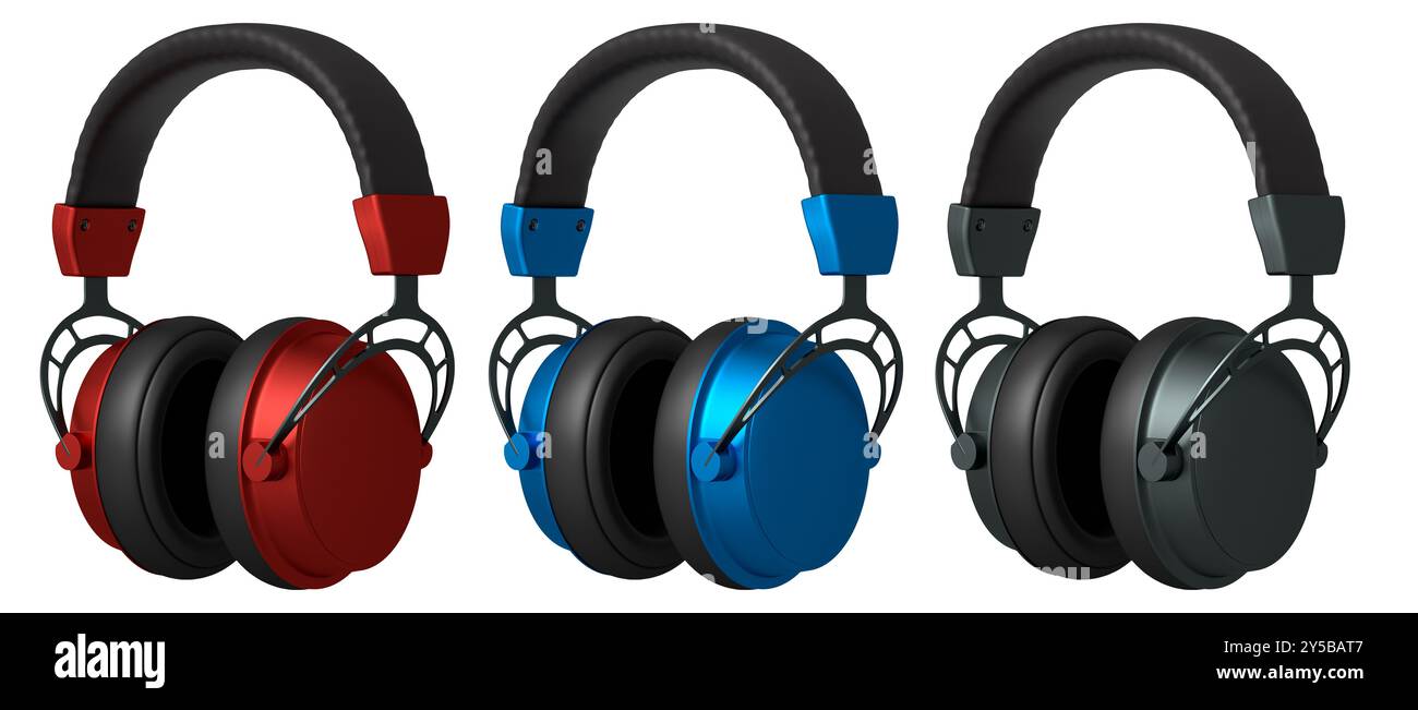 Stylish gaming headsets for immersive sound experiences isolated on ...