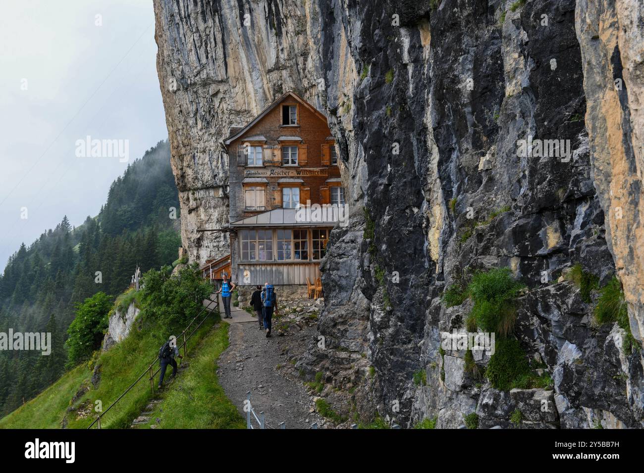 Ebenalp, Switzerland – 13 July 2024: view at the famous mountain ...