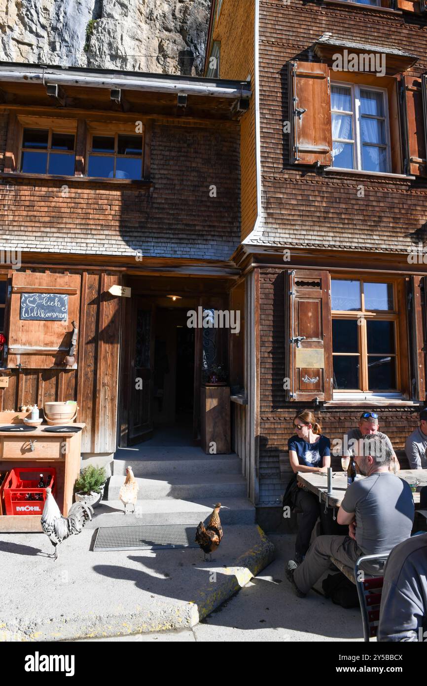Ebenalp, Switzerland – 13 July 2024: view at the famous mountain ...
