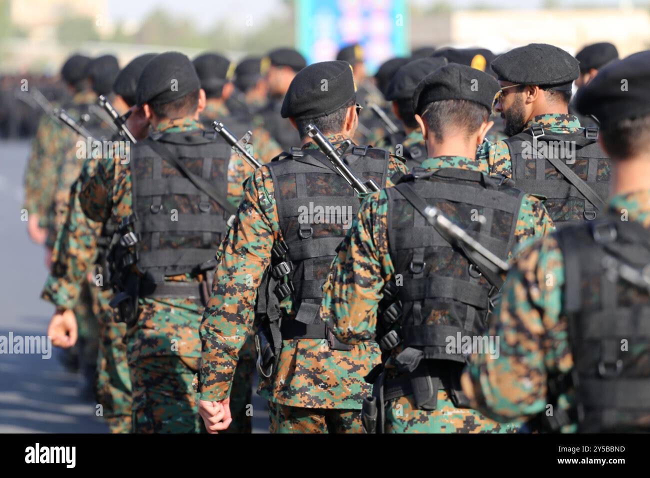 Tehran, Iran. 21st Sep, 2024. Iranian Police Special Force Units march ...