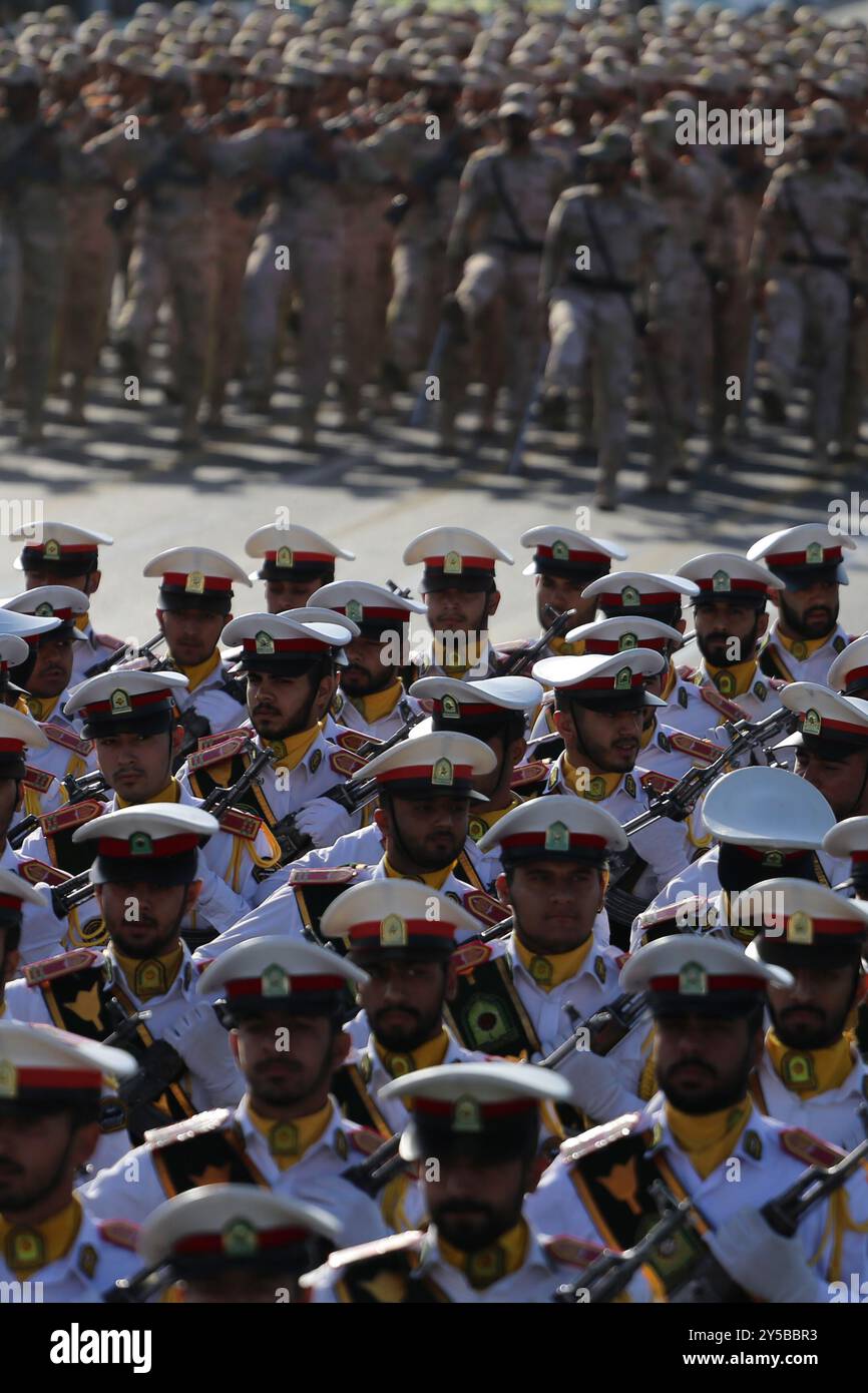 Tehran, Iran. 21st Sep, 2024. The Islamic Republic of Iran Army ...