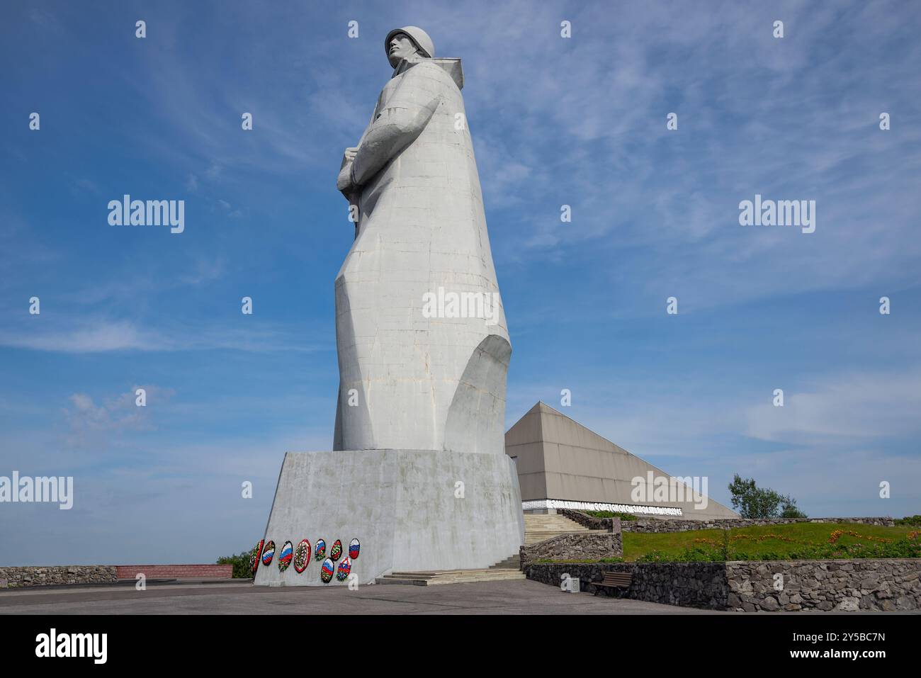 MURMANSK, RUSSIA - JULY 28, 2024: Sculpture "Alyosha". Memorial complex ...