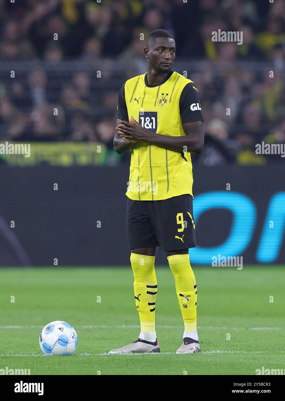 firo 13.09.2024 football football 1.Bundesliga 1.Liga season 2024 2025 BVB Borussia Dortmund 1.FC Heidenheim 4 2 Serhou Guirassy BVB before kick off Stock Photo Alamy