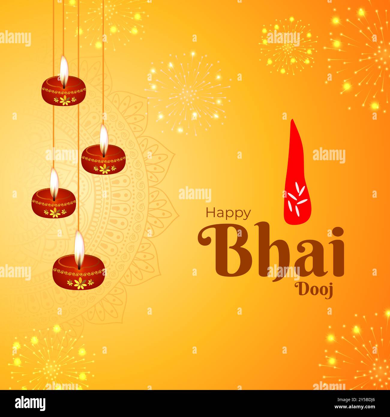 Vector illustration of Happy Bhai Dooj social media feed template Stock ...
