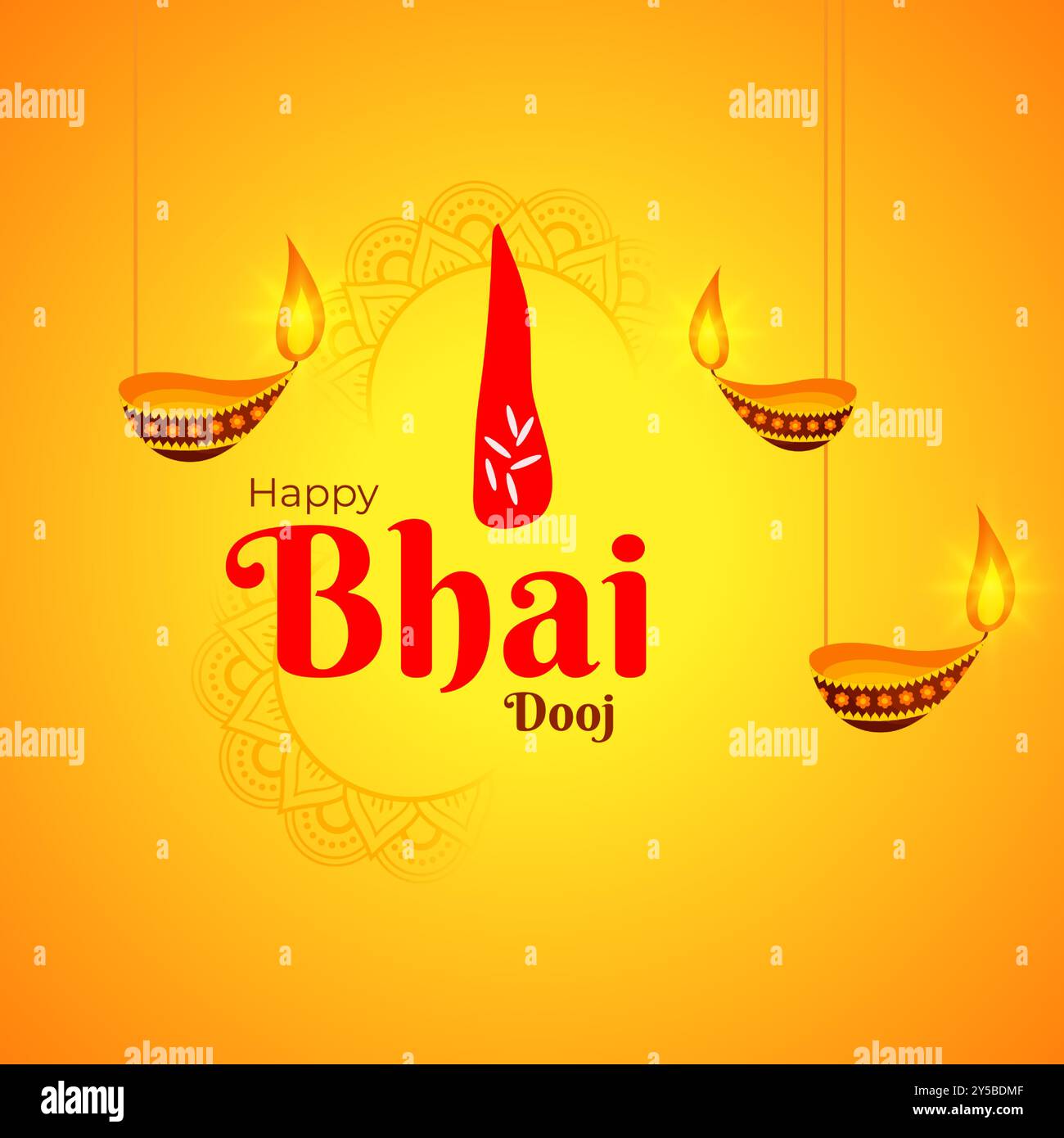 Vector illustration of Happy Bhai Dooj social media feed template Stock ...